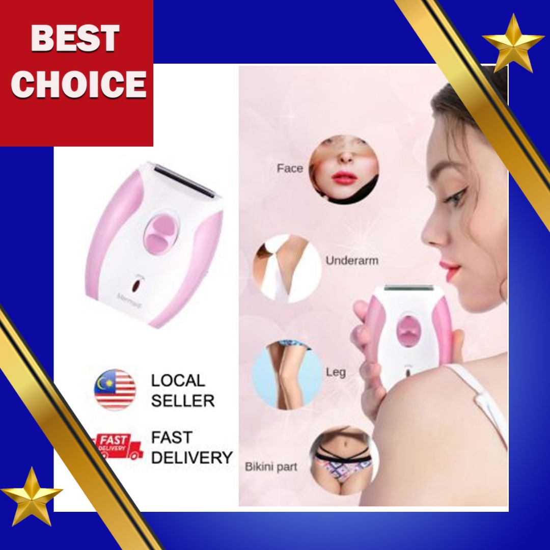 READY STOCK BEST SELLER] Portable Female Hair Shaver Epilator Pink Removal Body Gentle To Skin ...