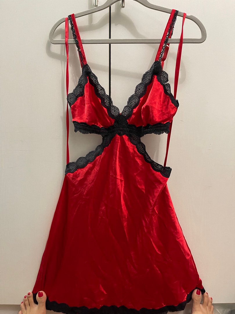 Red Silk Nighties LaSenza, Women's Fashion, Undergarments & Loungewear ...