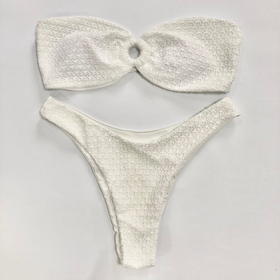 Ring Linked Bandeau Bikini, Women's Fashion, Swimwear, Bikinis ...