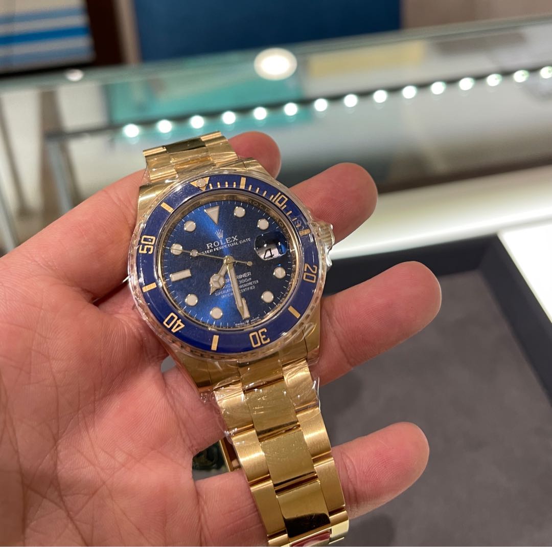 Rolex Submariner 126618lb full yellow gold blue dial, Luxury, Watches ...