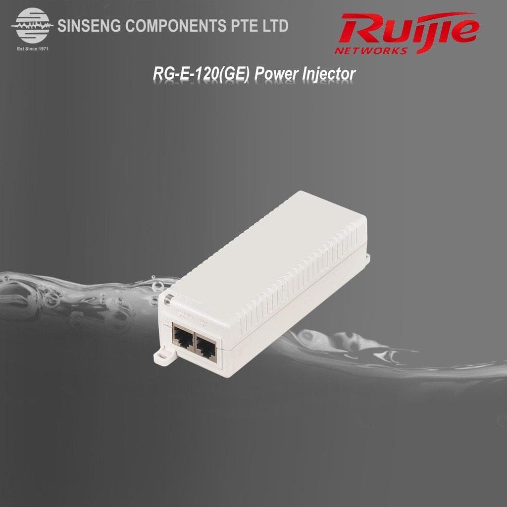 Ruijie RG-E-120(GE) Power PoE Injector RJ45 Ports for CCTV Camera, IP ...