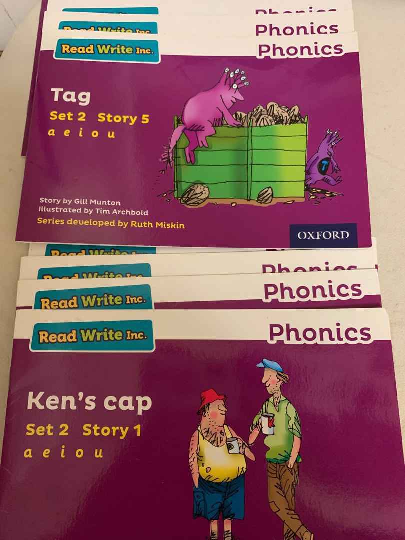 RWI phonics purple storybook 1-10, 其他, 其他 - Carousell