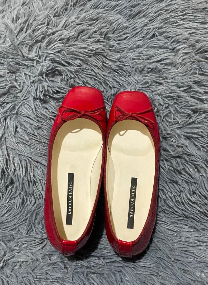 SAPPUN BASIC red shoes, Women's Fashion, Footwear, Heels on Carousell