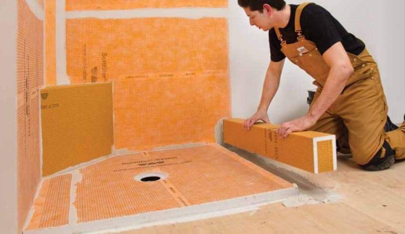 SCHLUTER KERDI BOARD- SC Shower Curb, Furniture & Home Living, Bathroom ...