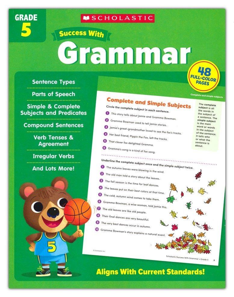 Scholastic Success with Grammar Grade 5 (Grade 1, 2, 3, 4, 5, 6) 2022 ...