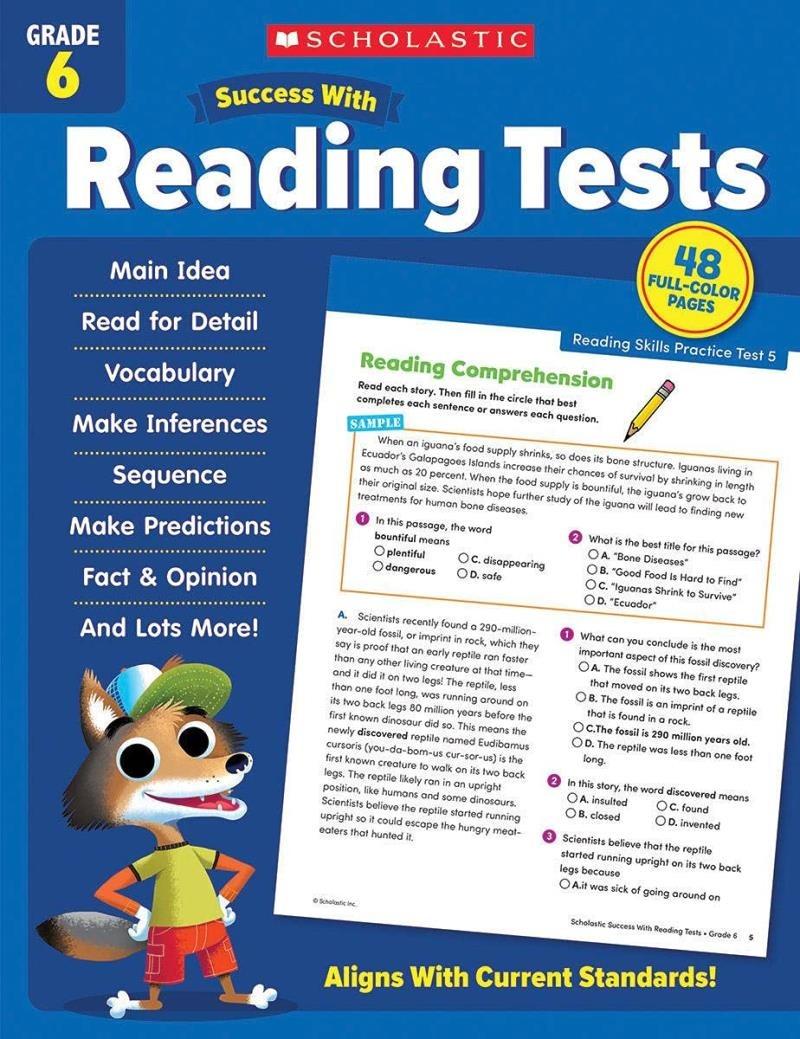 Scholastic Success with Reading Tests / Reading Comprehension Grade 1-6 ...