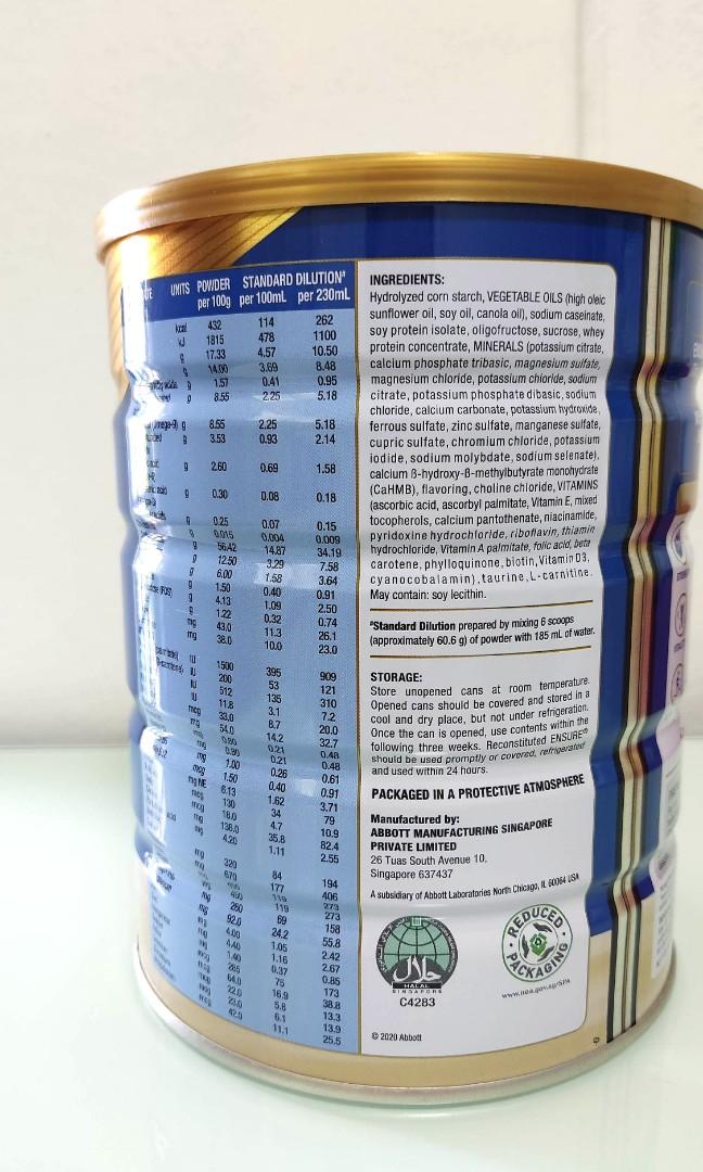 [Self Collection Special] Ensure Life with HMB Wheat Flavored 850g (Made in Singapore, Abbott ...