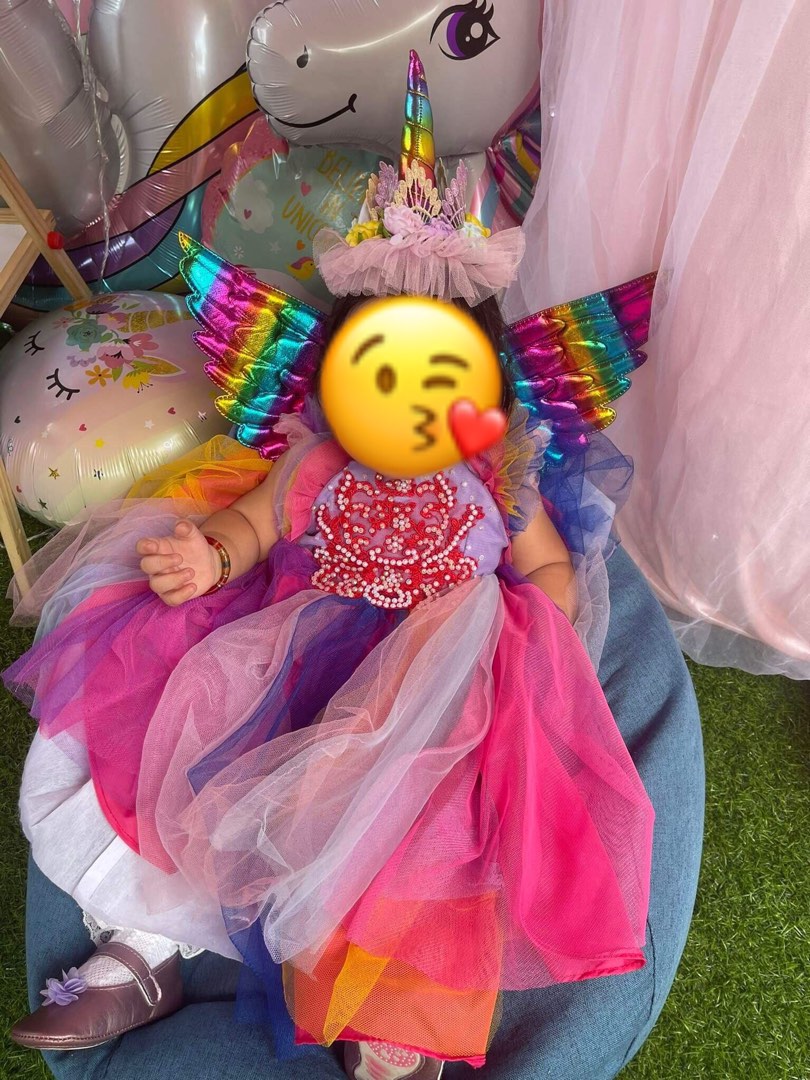 Set ,gown,wing,hairdress,shoes, Babies & Kids, Babies & Kids Fashion on ...