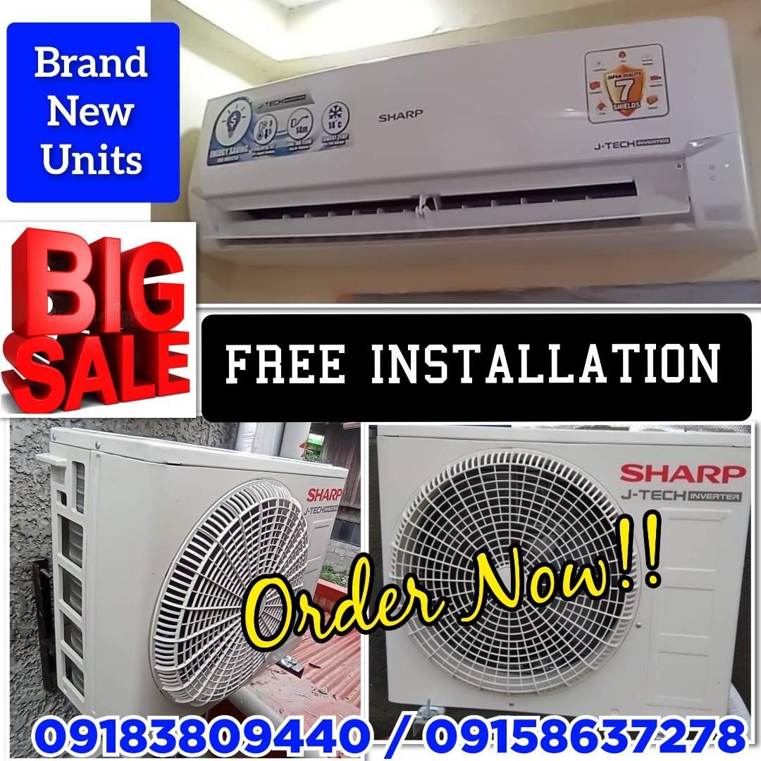 Sharp Standard Inverter Split Type Aircon, TV & Home Appliances, Air ...