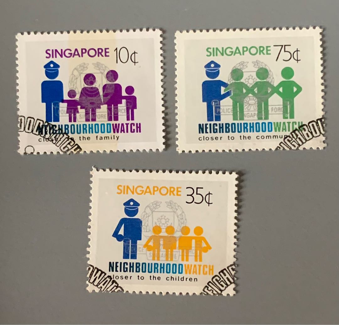 Singapore 1983 stamp set Police Neighbourhood watch, Hobbies & Toys ...