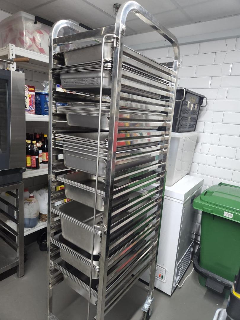 Single column insert trolley kitchen commercial w inserts, Furniture ...