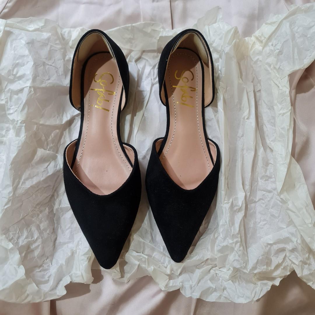 So Fab Black Pointed Flats, Women's Fashion, Footwear, Flats & Sandals ...