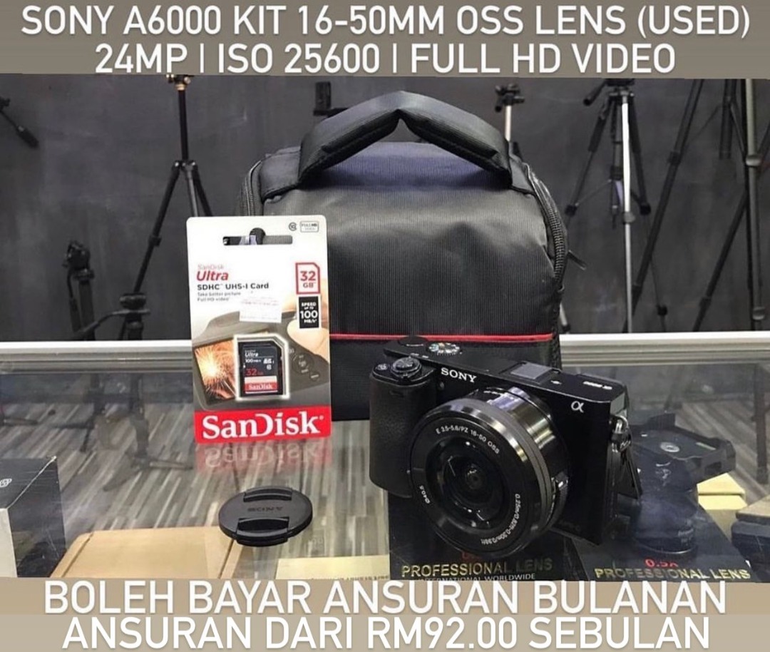 SONY A6000 KIT 16-50MM OSS LENS (USED) - MONTHLY INSTALLMENT PLAN ...