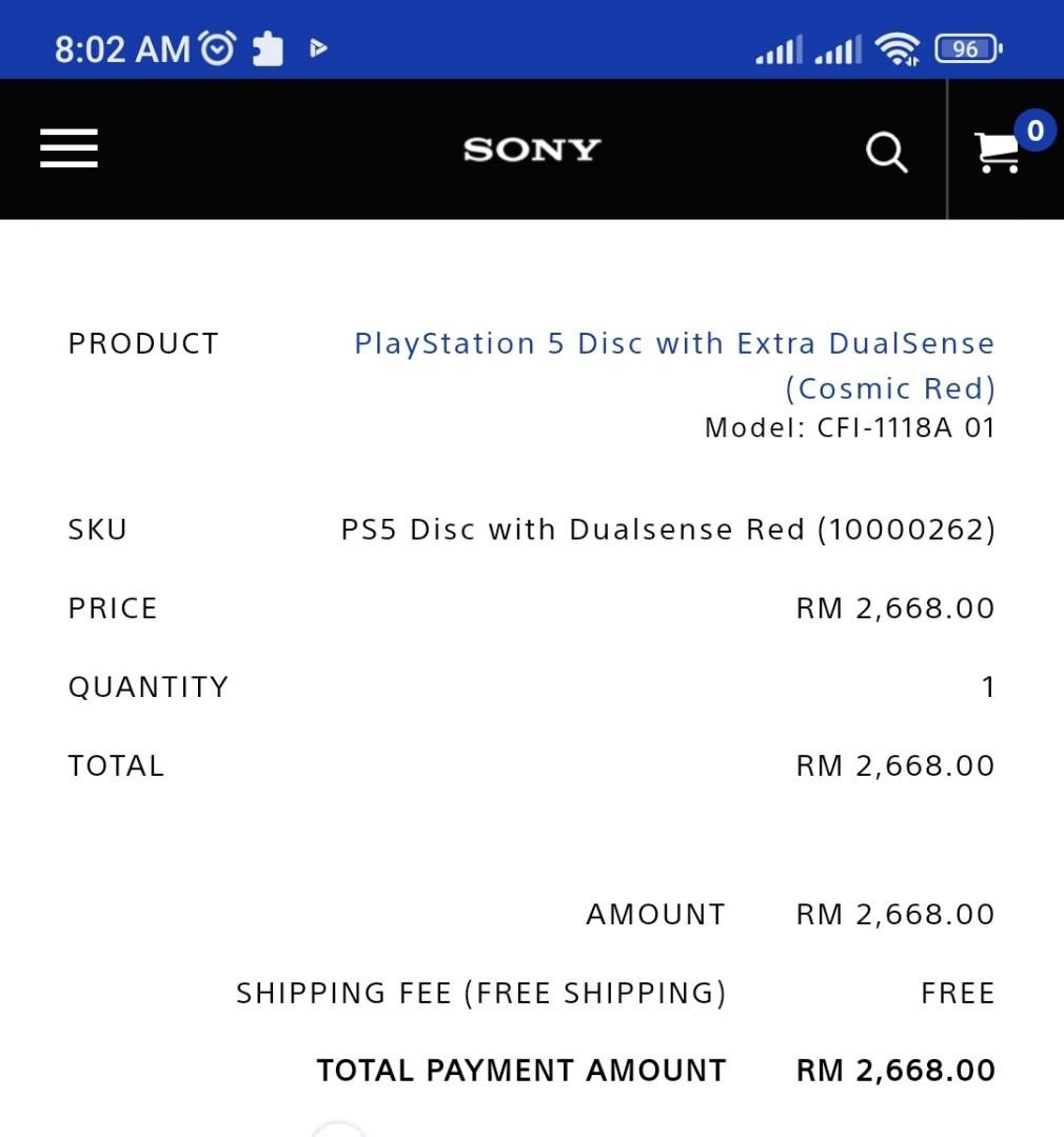 Sony PS5 Disc And Dualsense Red DS5 #19THAUGUSTARRIVED, Video Gaming, Video Game Consoles ...