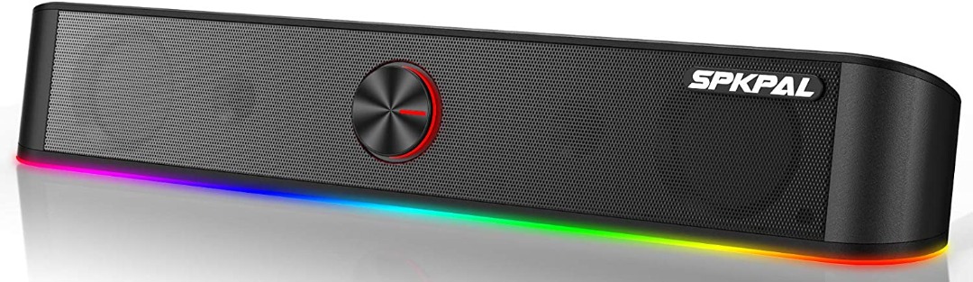 SPKPAL PC Soundbar Speakers for Computer,2.0 USB Powered Sound Bar ...