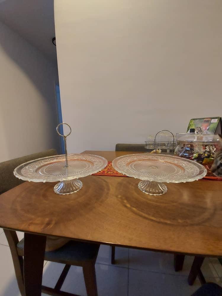 SSF glass cake stand, Furniture & Home Living, Kitchenware & Tableware ...