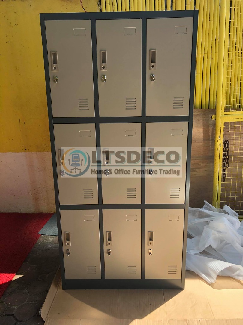 steel locker two tone 9door office partition and furniture, Furniture ...