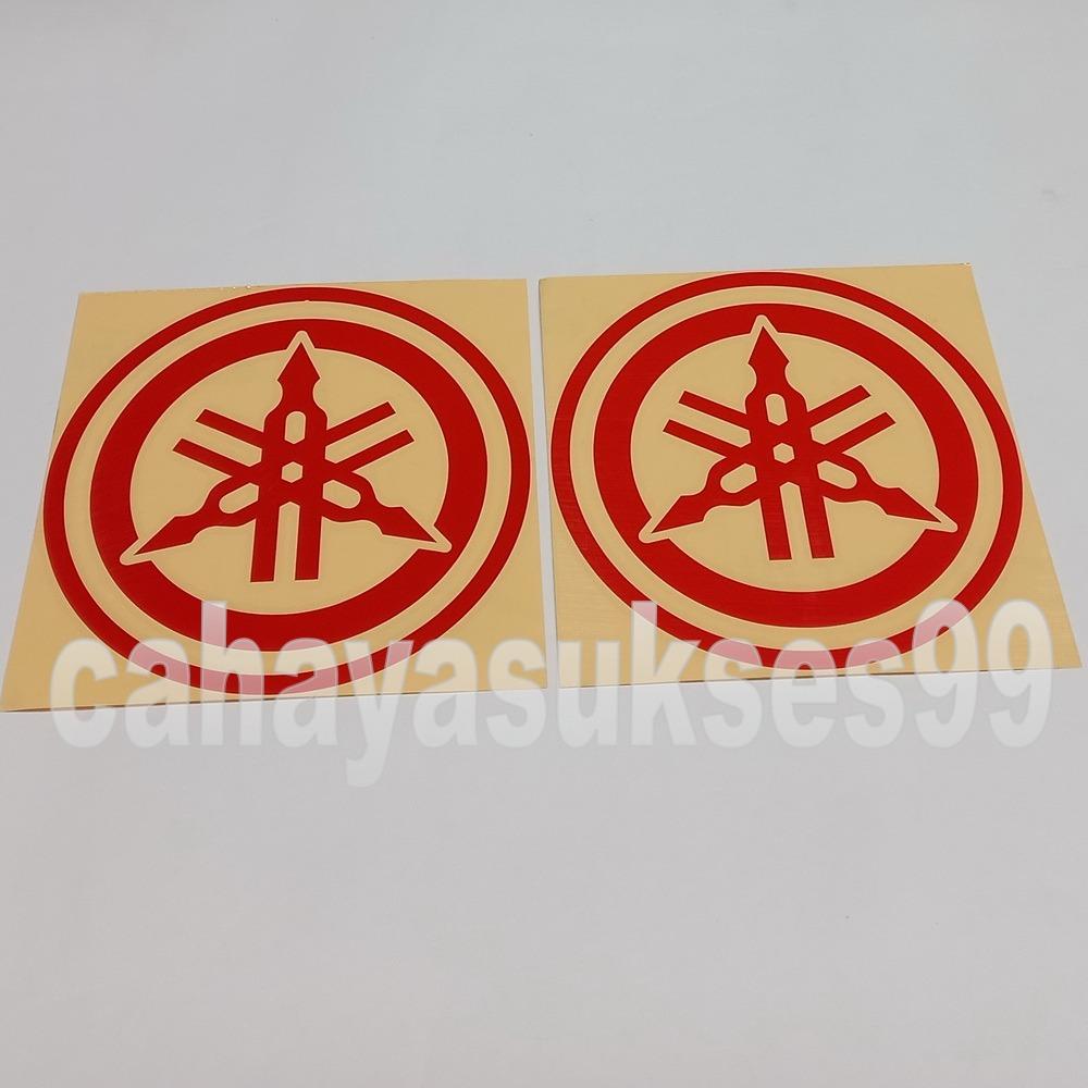 Sticker YAMAHA Bulat 15cm Merah Reflective Cutting Sticker Body Motor ...