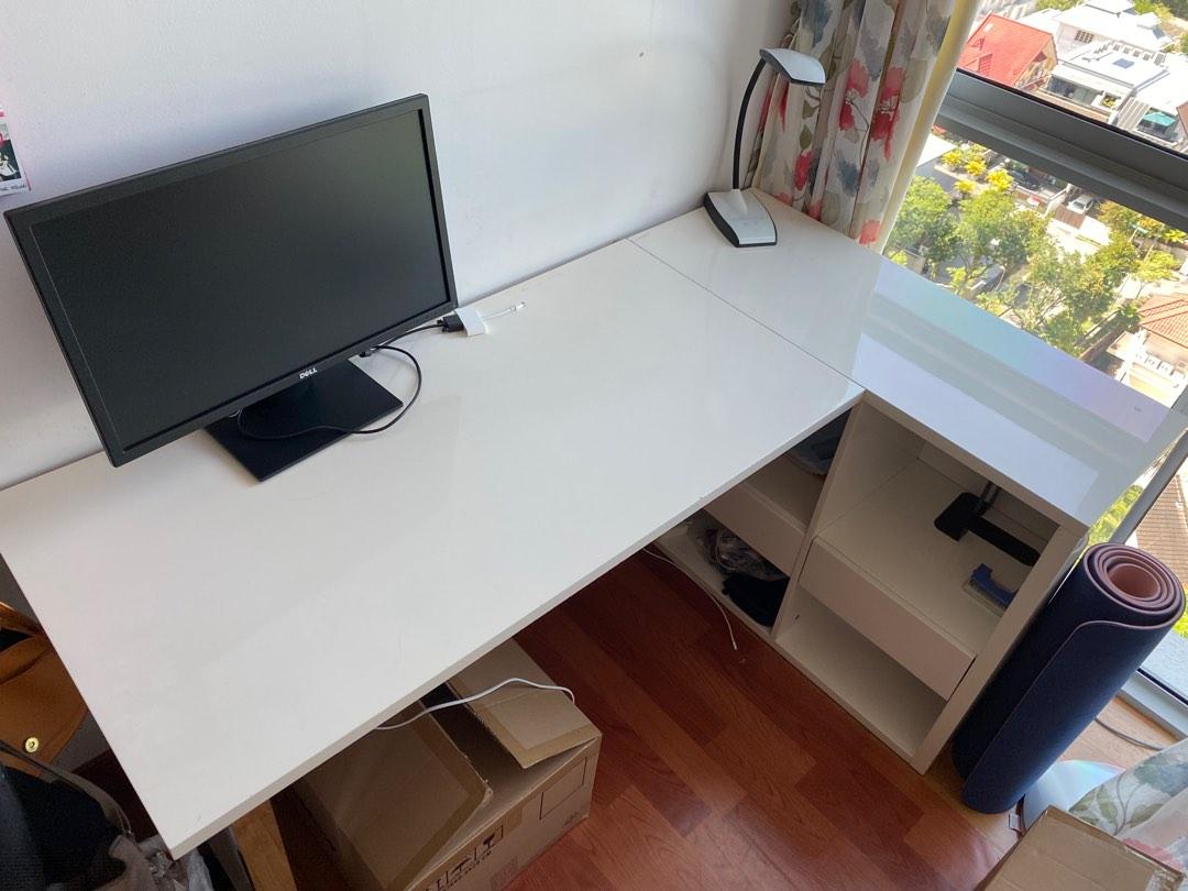 Study Desk, L-shaped, Furniture & Home Living, Furniture, Tables & Sets ...