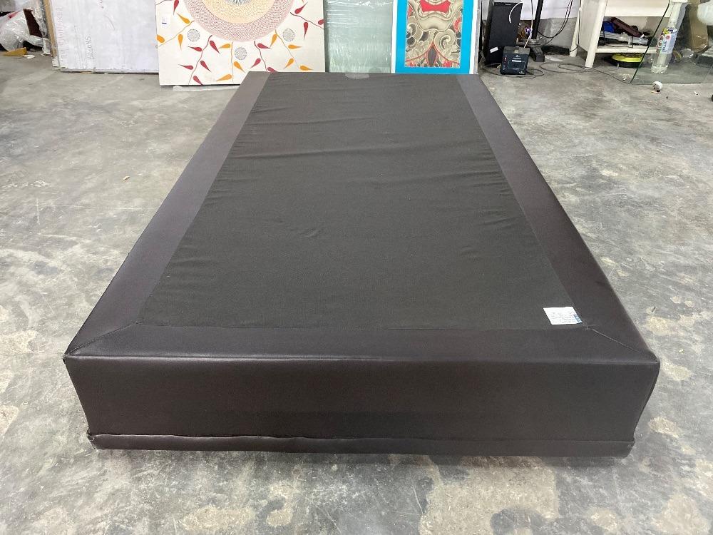 Super Single Size Divan Leather Bed Frame Dark Brown Colour / Rangka ...