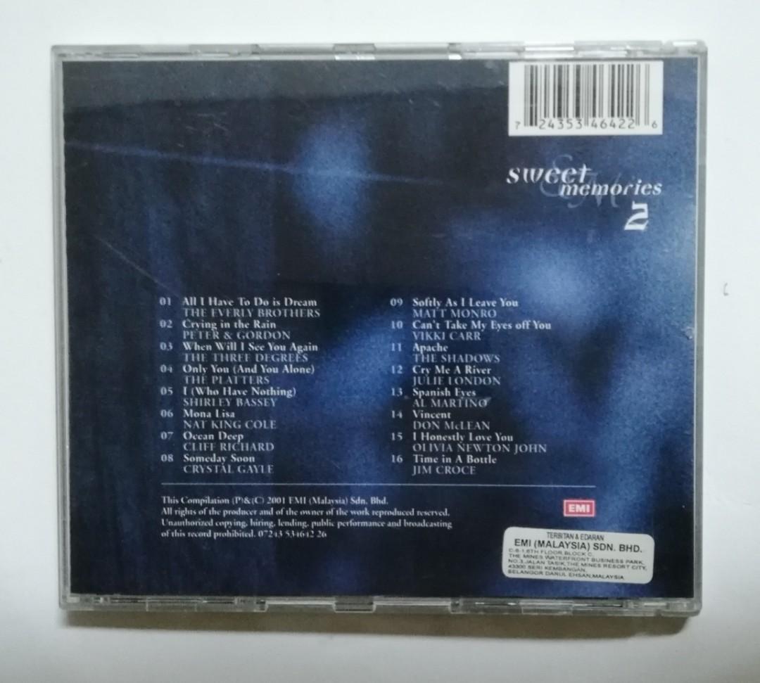Sweet Memories Vol.2 CD (132m) Matt Monroe Olivia Newton John Shirley Bassey Nat King Cole ...