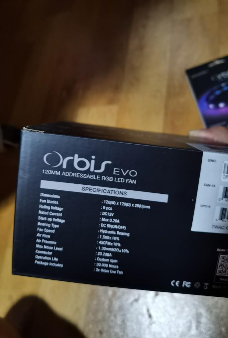 Tecware Orbis F3 Dual Ring RGB Fans 6 Fans pack + 2 RGB LED Strip + 2 ...