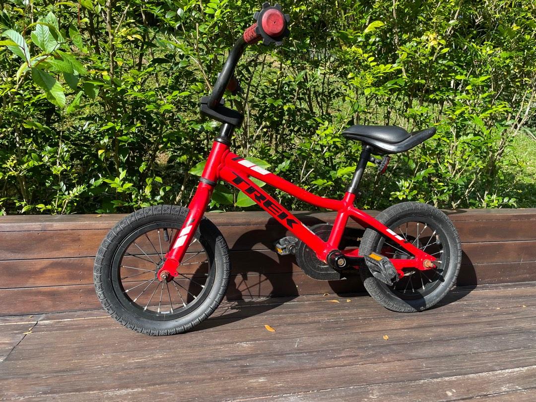 Red Toddler paddle break bicycle 12 inch Trek Precaliber Silver Alpha ...