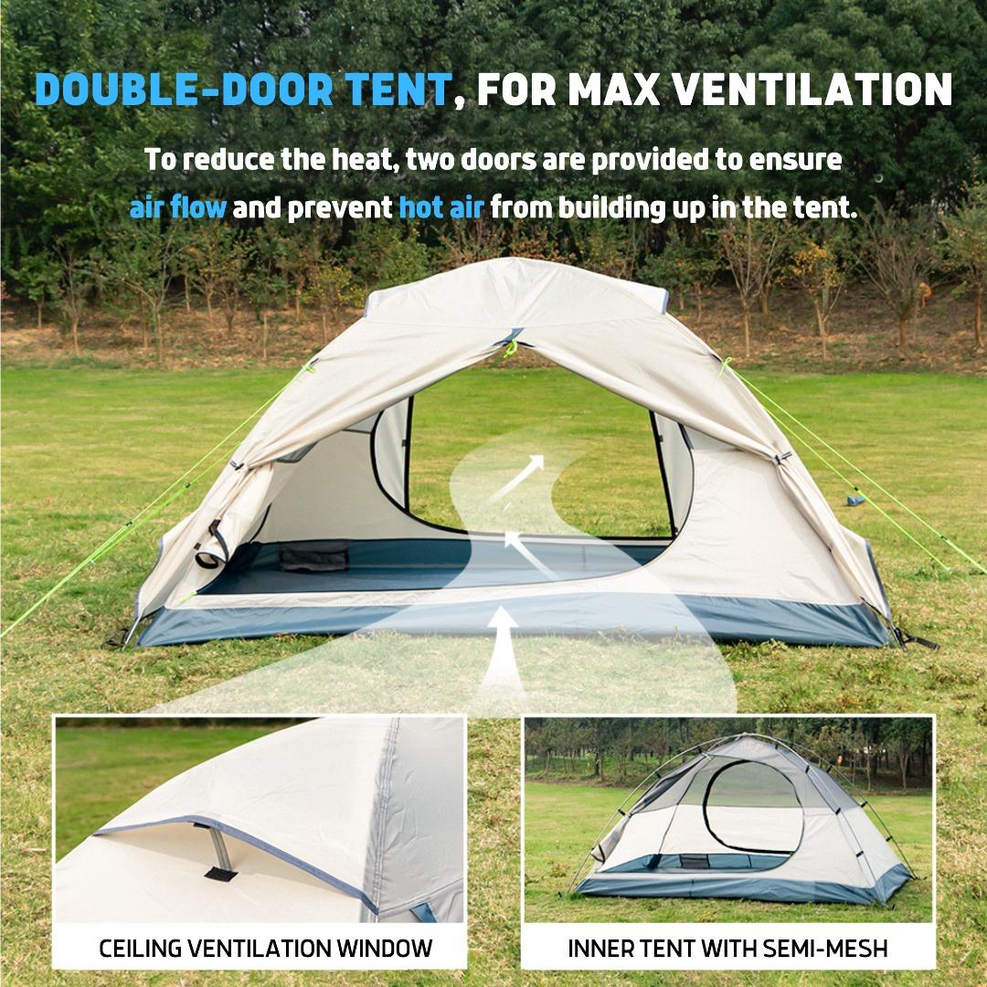 [Tomount] Ultralight Tent | Double-wall | 2-Doors | Waterproof ...