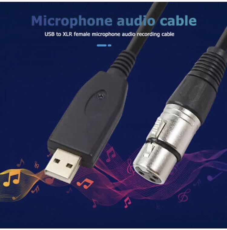USB Microphone Cable (2.8m), Audio, Microphones on Carousell