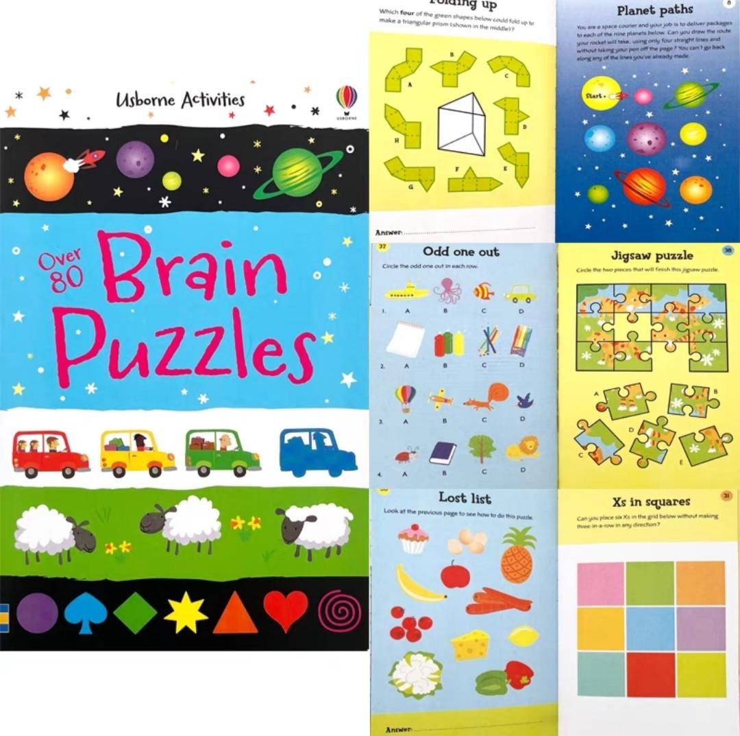 Usborne Activity Educational Book - Puzzle/Memory/Maths/Number/Logic/Brain Game, Hobbies & Toys ...