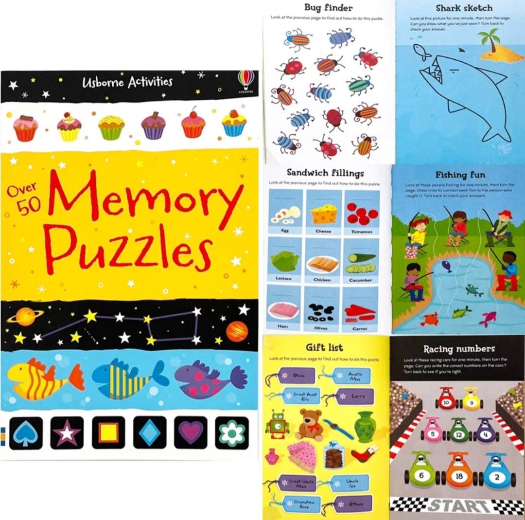 Usborne Activity Educational Book - Puzzle/Memory/Maths/Number/Logic/Brain Game, Hobbies & Toys ...