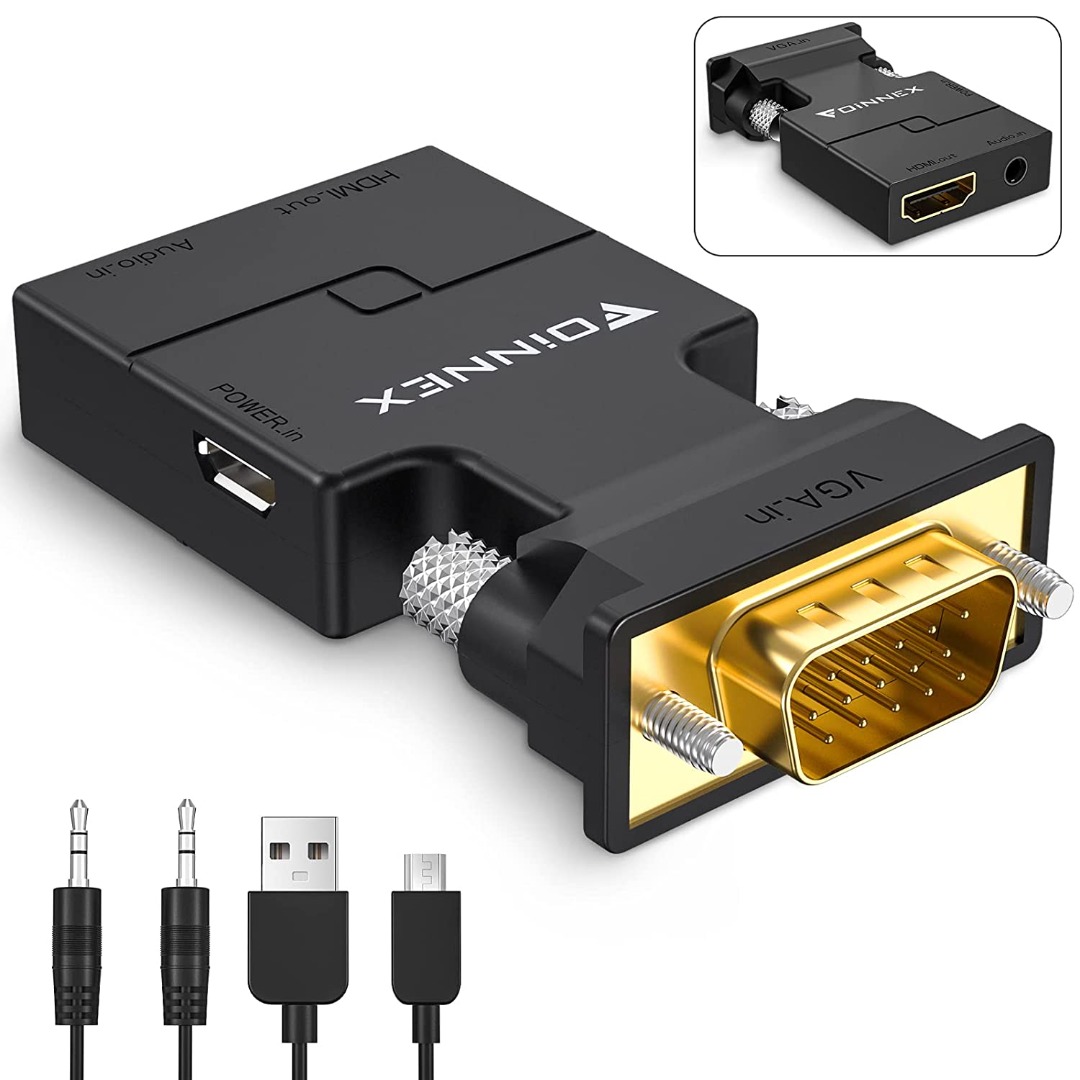 VGA to HDMI Adapter Converter with Audio 1080P, (PC VGA Output Source ...