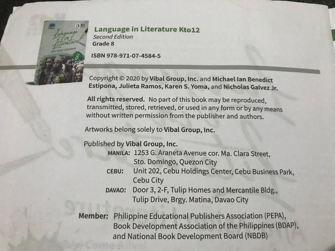 Vibal book Language in Literature Afro-Asian Literature, Hobbies & Toys ...