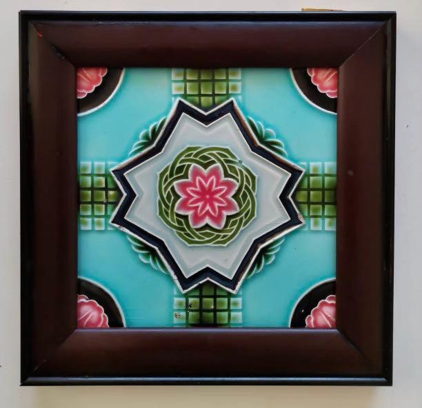 Vintage Peranakan Tiles with frame, Hobbies & Toys, Memorabilia ...