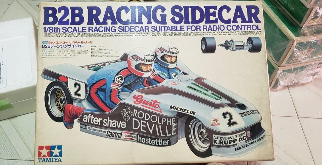 Vintage Tamiya 1/8 RC Racing Car - B2B Racing sidecar No 58017, 興趣及遊戲 ...