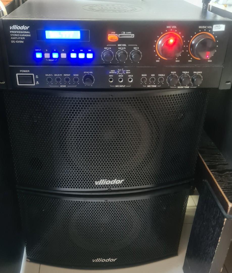 Vlliodor Professional Stereo Karaoke Amplifier Speaker, Audio ...