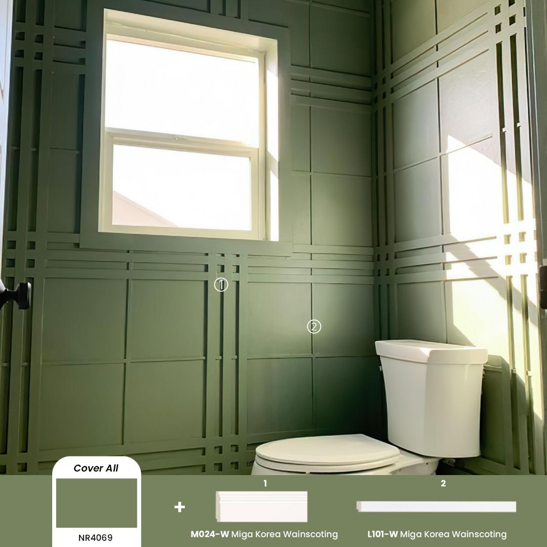 Wainscoting with Painting / DIY Wainscoating Design / Korea No.1 Paint ...