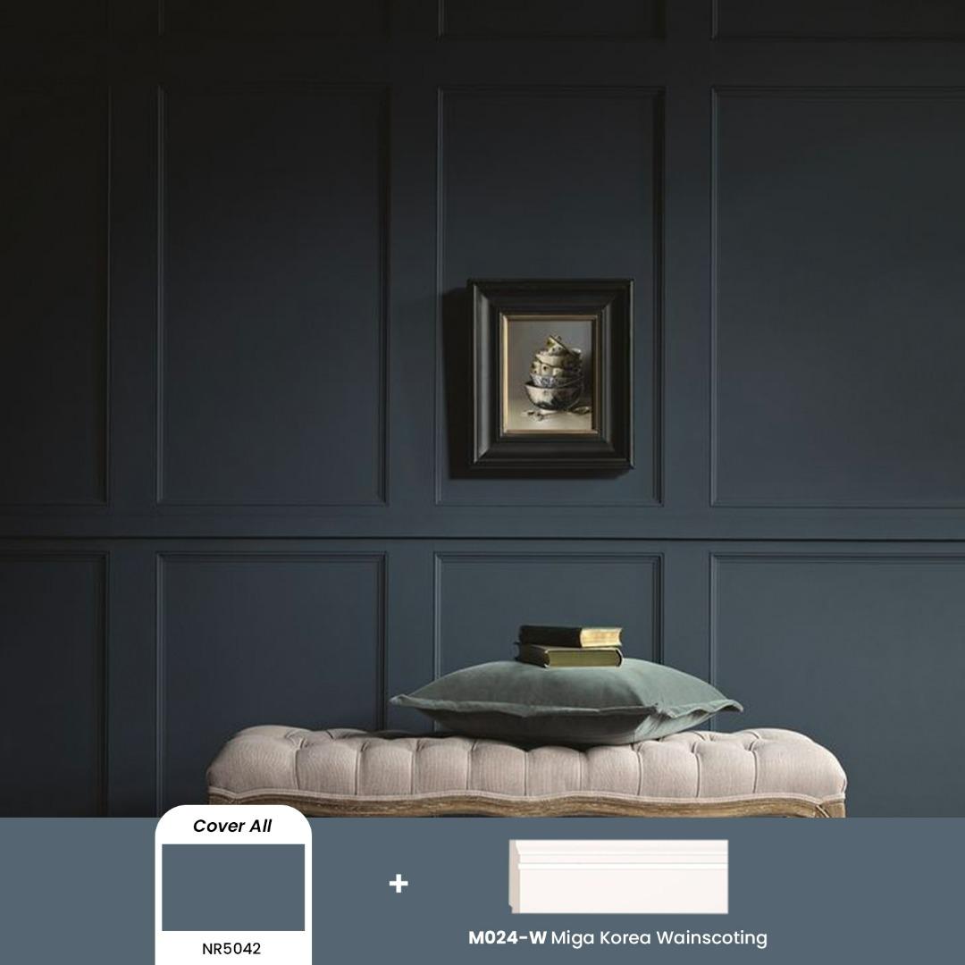 Wainscoting with Painting / DIY Wainscoating Design / Korea No.1 Paint ...
