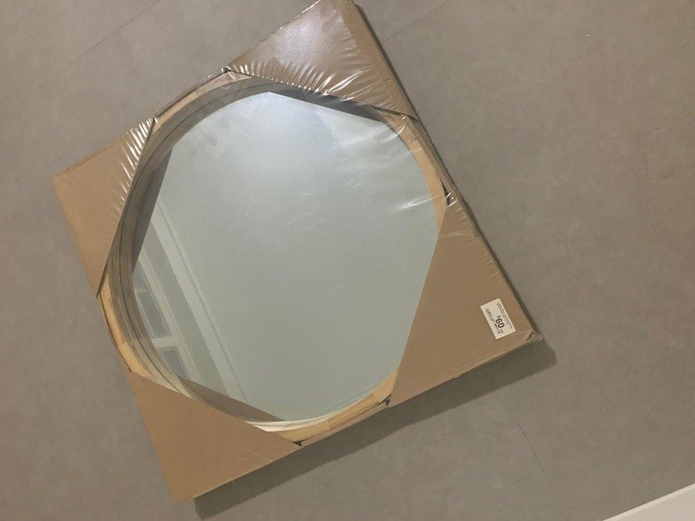 Wood Round Mirror 60cm, Furniture & Home Living, Bathroom & Kitchen ...