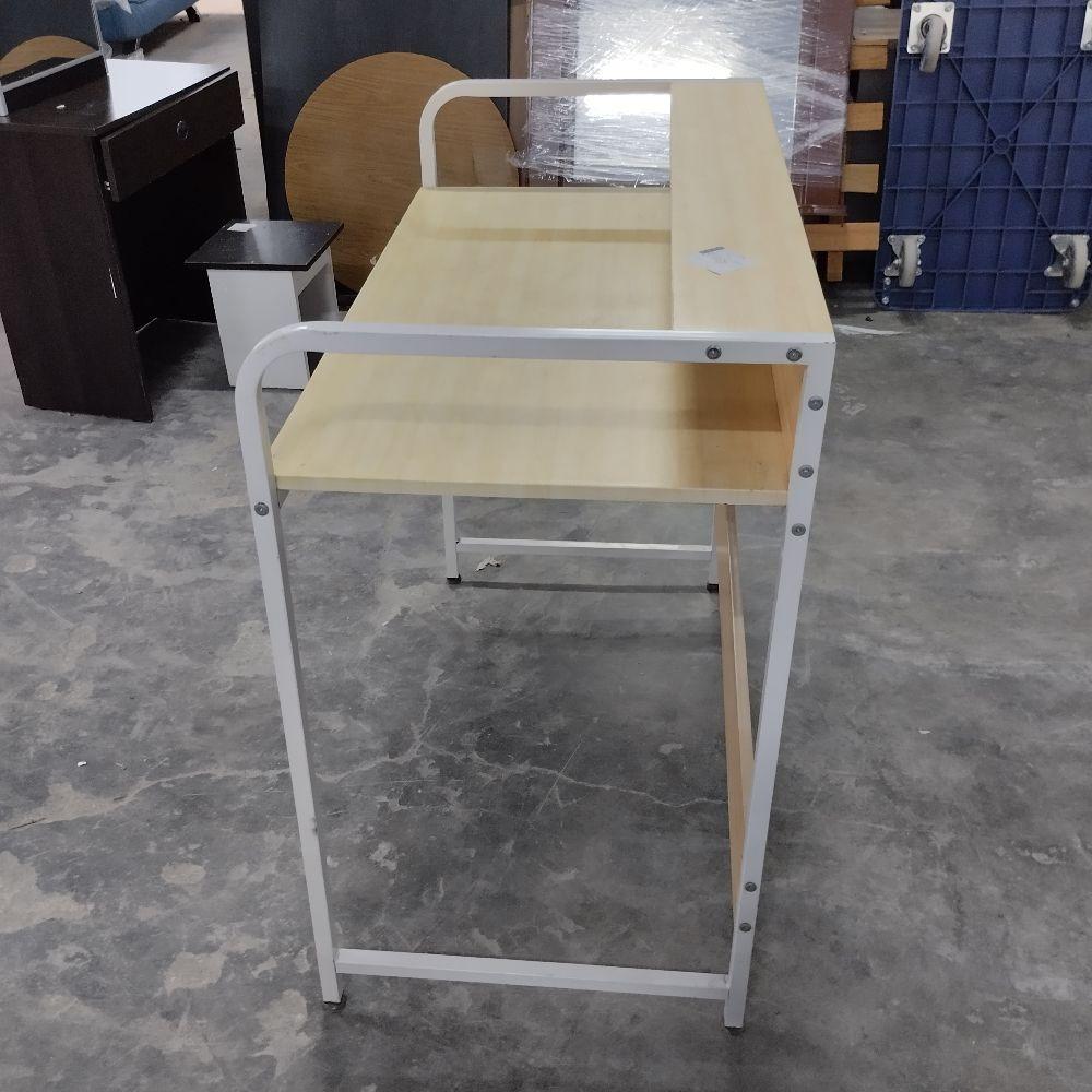 Wooden Metal Frame Study Table Light Brown Colour / Meja Belajar ...