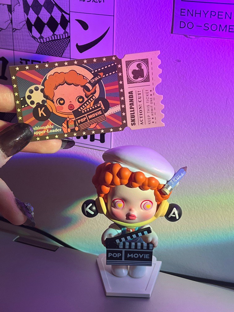 wts skull panda popmart action city series fashionable clapper-loader ...