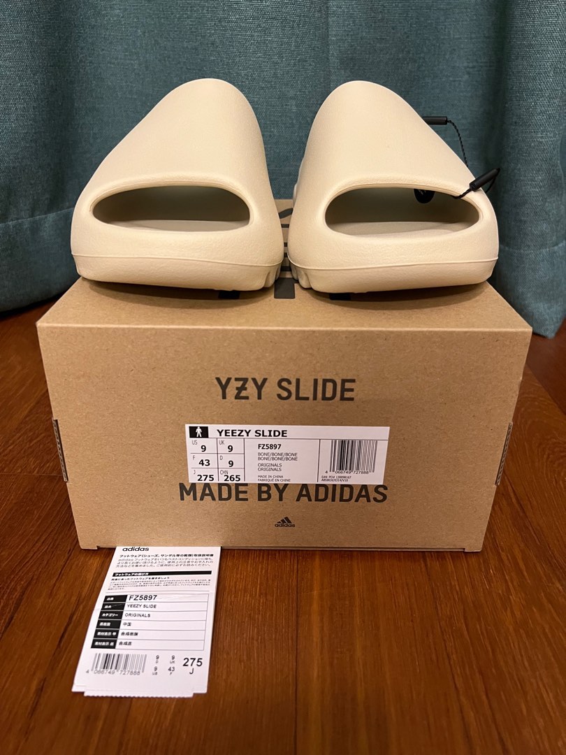 Yeezy Slide Bone US9/UK9, Men's Fashion, Footwear, Flipflops and Slides ...