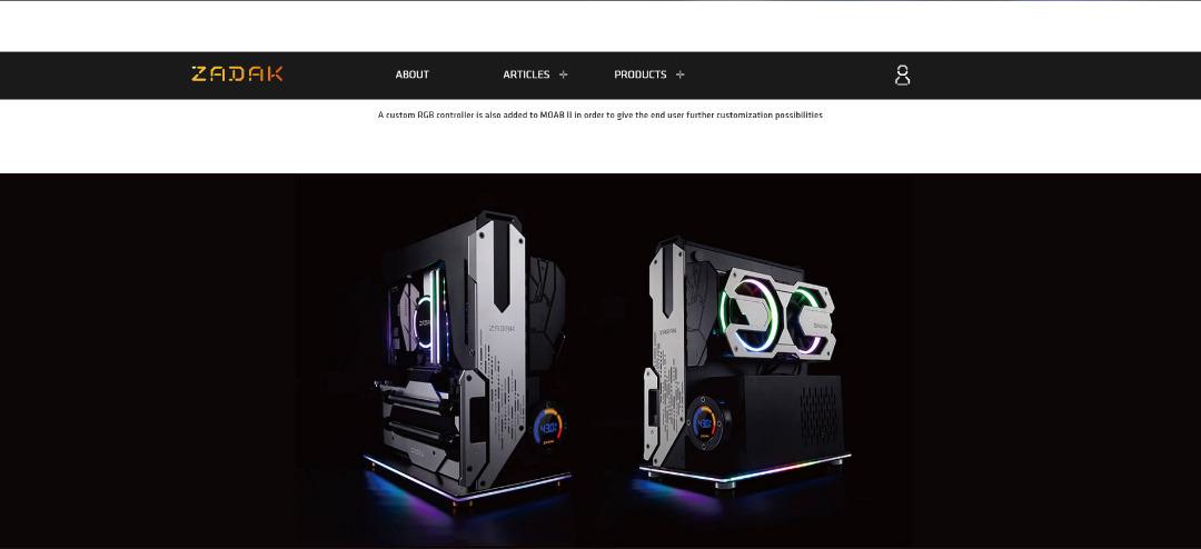 ZADAK MOAB II EVO CASE CUSTOM MOD WATER COOLED PC DESKTOP RGB CASING ...