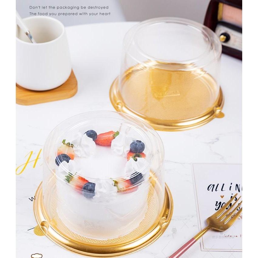 10PCS 6 INCH CAKE CONTAINER CAKE BOX WATERPROOF GOLD JELLY CAKE ...