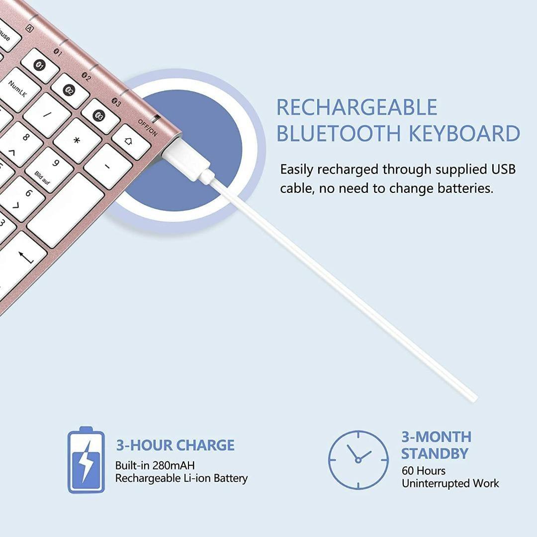 [1352] Jelly Comb Multi Device Bluetooth Keyboard, Wireless ...