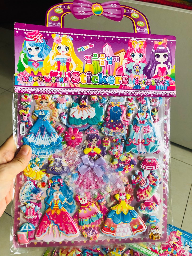 3D colourful princess dress up stickers, Hobbies & Toys, Toys & Games ...