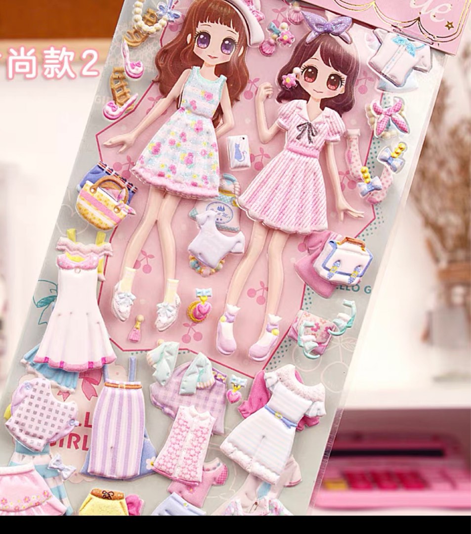 3D princess dress up stickers, Hobbies & Toys, Toys & Games on Carousell