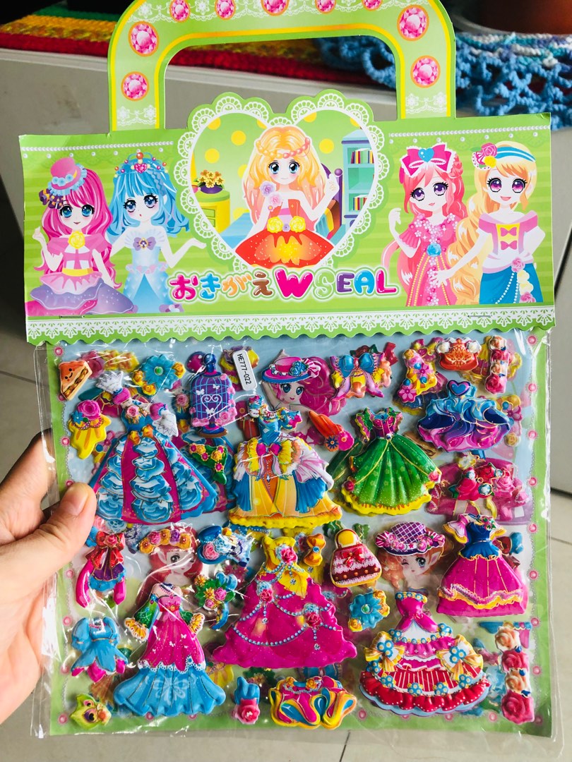 3D princess dress up stickers, Hobbies & Toys, Toys & Games on Carousell