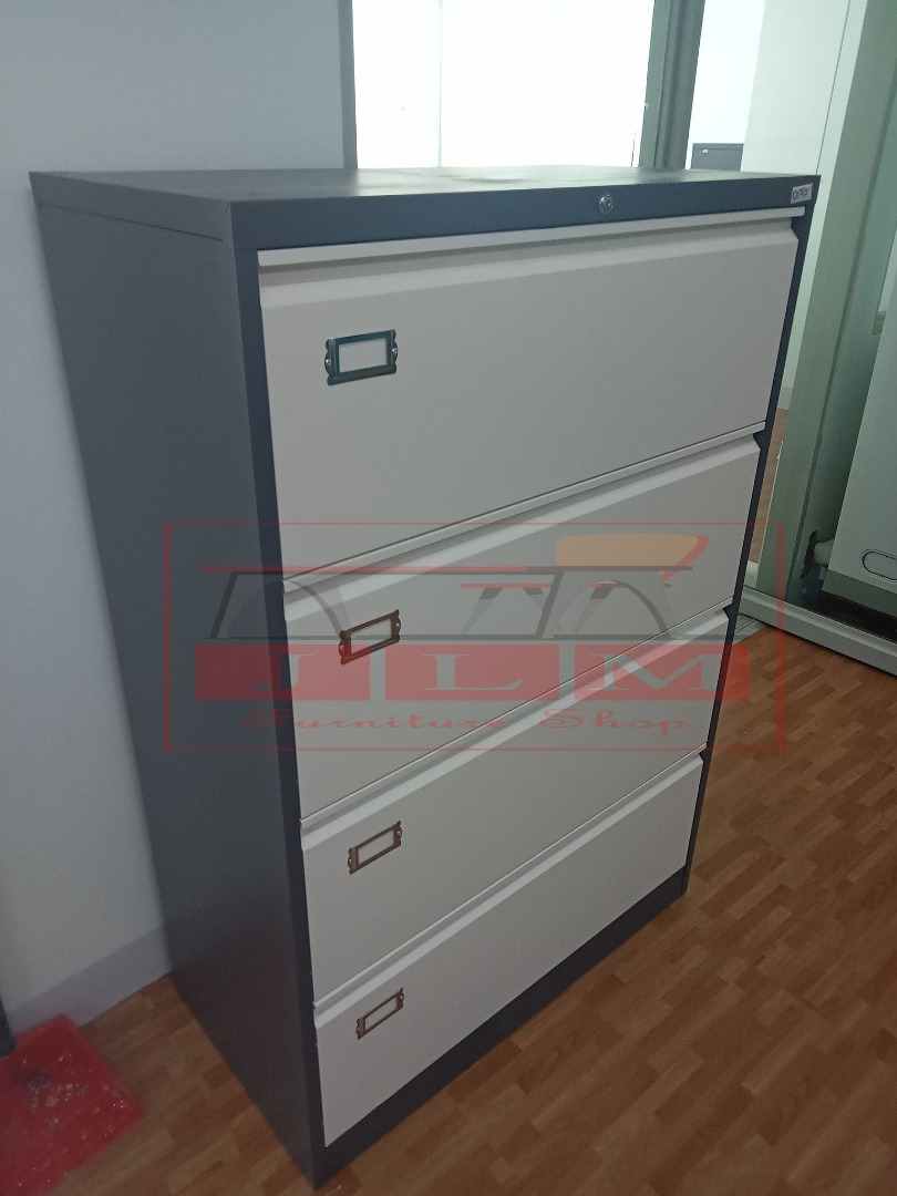 4 layer Lateral Steel Cabinet gauge 20, Furniture & Home Living, Office ...