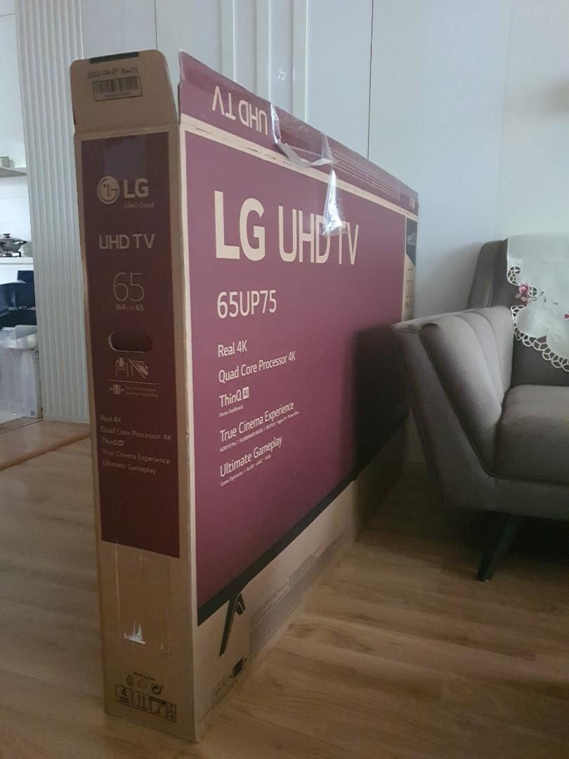 Empty box 65" LG TV with complete Styrofoam, TV & Home Appliances, TV ...